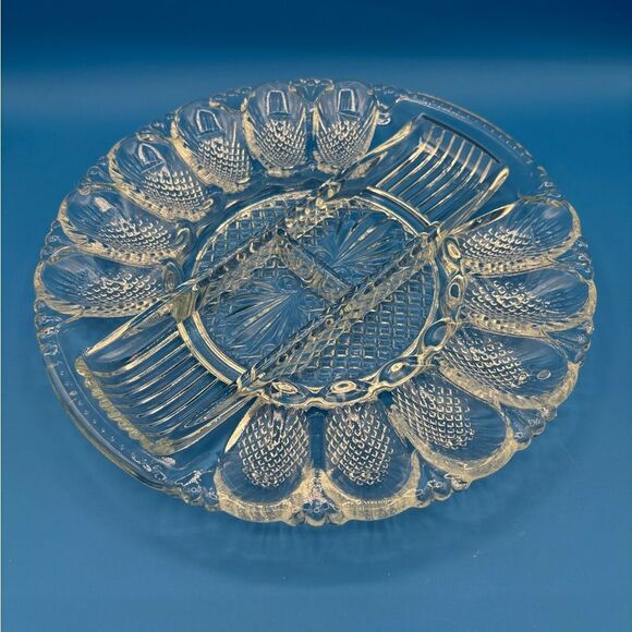 Le Smith | Dining | Vintage Le Smith Cut Glass Deviled Egg Plate ...